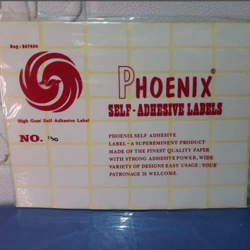 Jual Sticker Labe / Label Hargal No. 130 Phoenix (19 x 32 mm) | Shopee ...