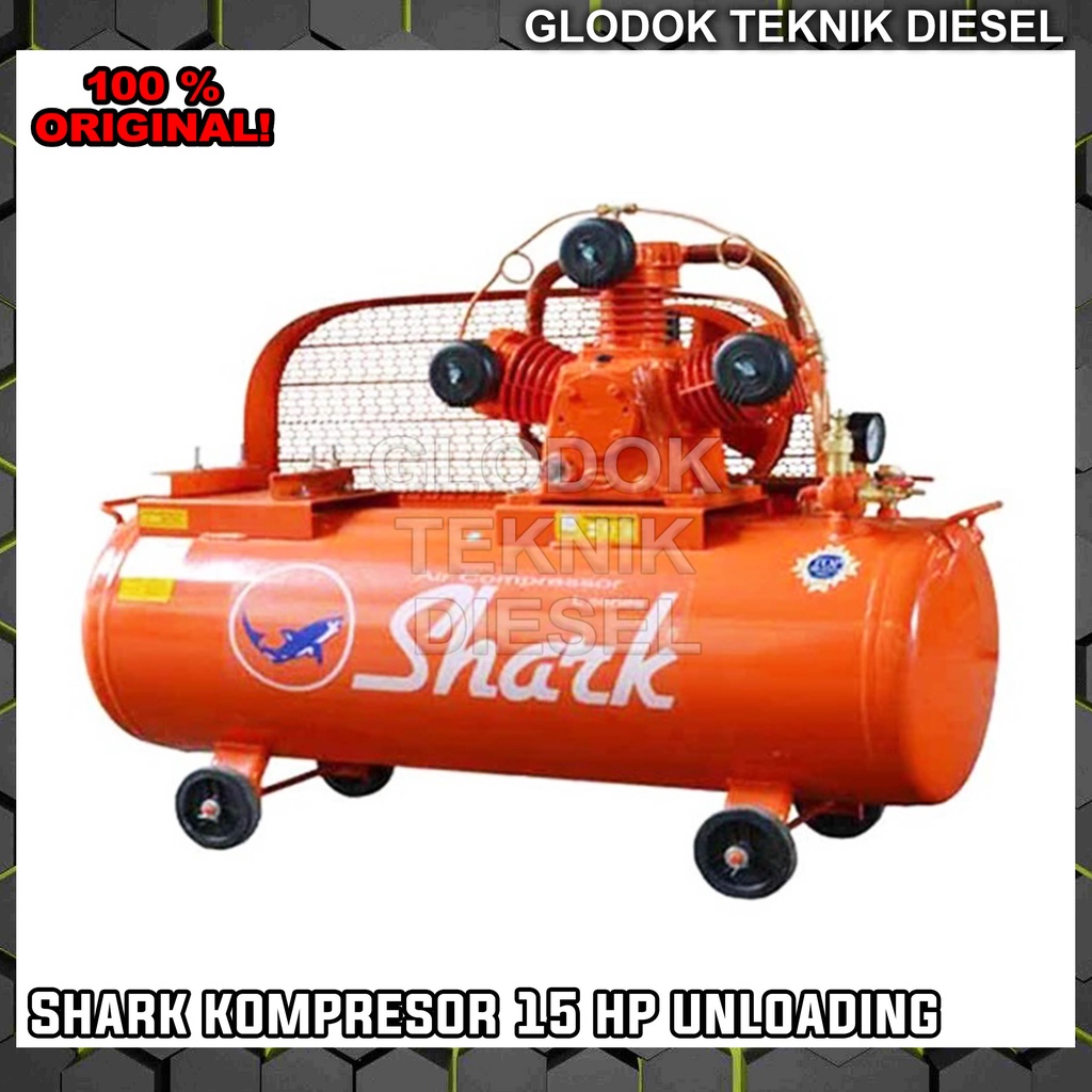 Jual SHARK Kompresor Angin 15 HP PK Unloading Air Compressor Tanpa ...