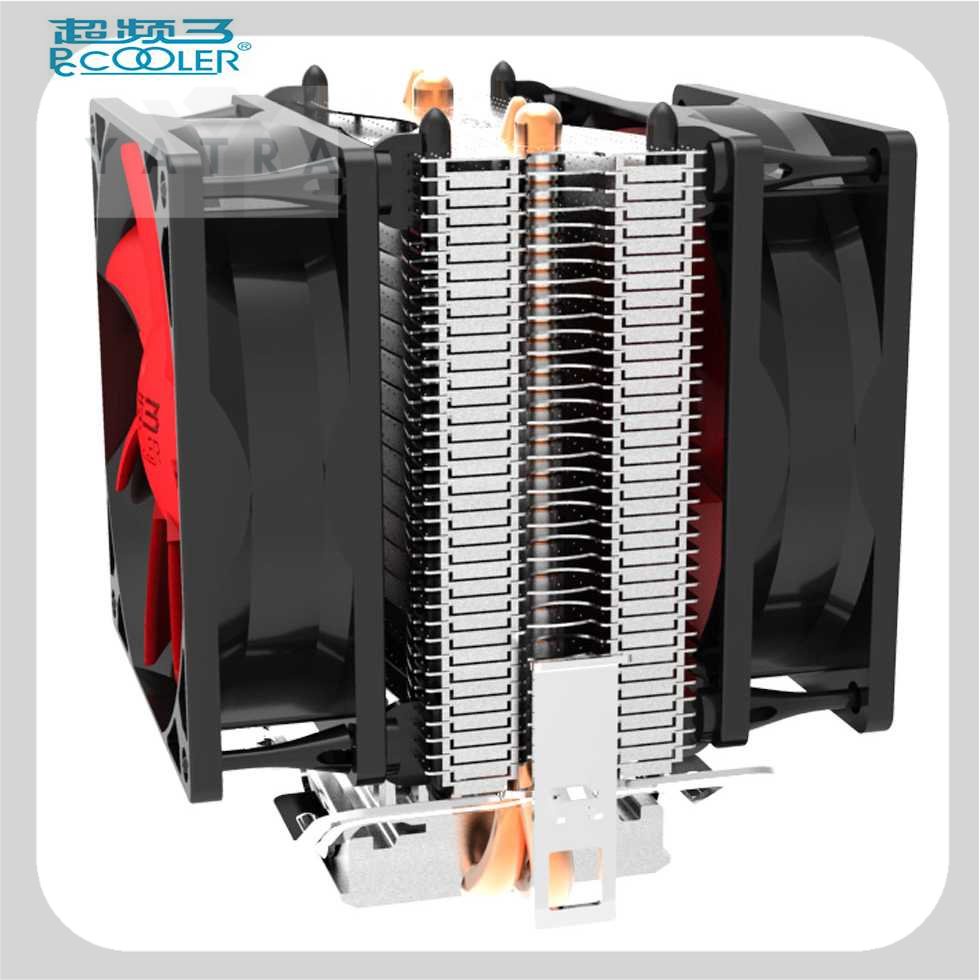 Jual PcCooler Mini CPU Heatsink 2 Heatpipe with 2 Fan 80mm - HS115 ...