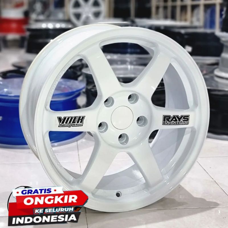 Jual Velg Racing Mobil Innova Rush Terios Ertiga TE37 Ring 16 Putih ...