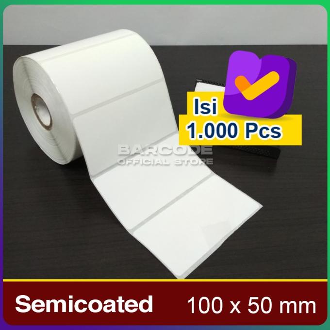 Jual KERTAS STICKER LABEL PRINTER BARCODE 100 X 50 MM - 1 LINE ...