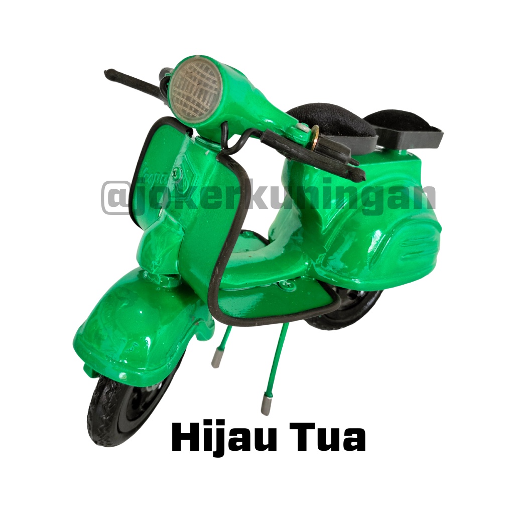 Jual TERMURAH DIECAST MINIATUR SEPEDA MOTOR VESPA KUNO MINIATUR VESPA ...