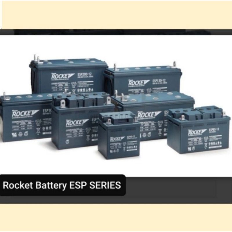 Jual VRLA ESP 150-12 Rocket, Industrial Storage BATTERY, u/ UPS, telco ...