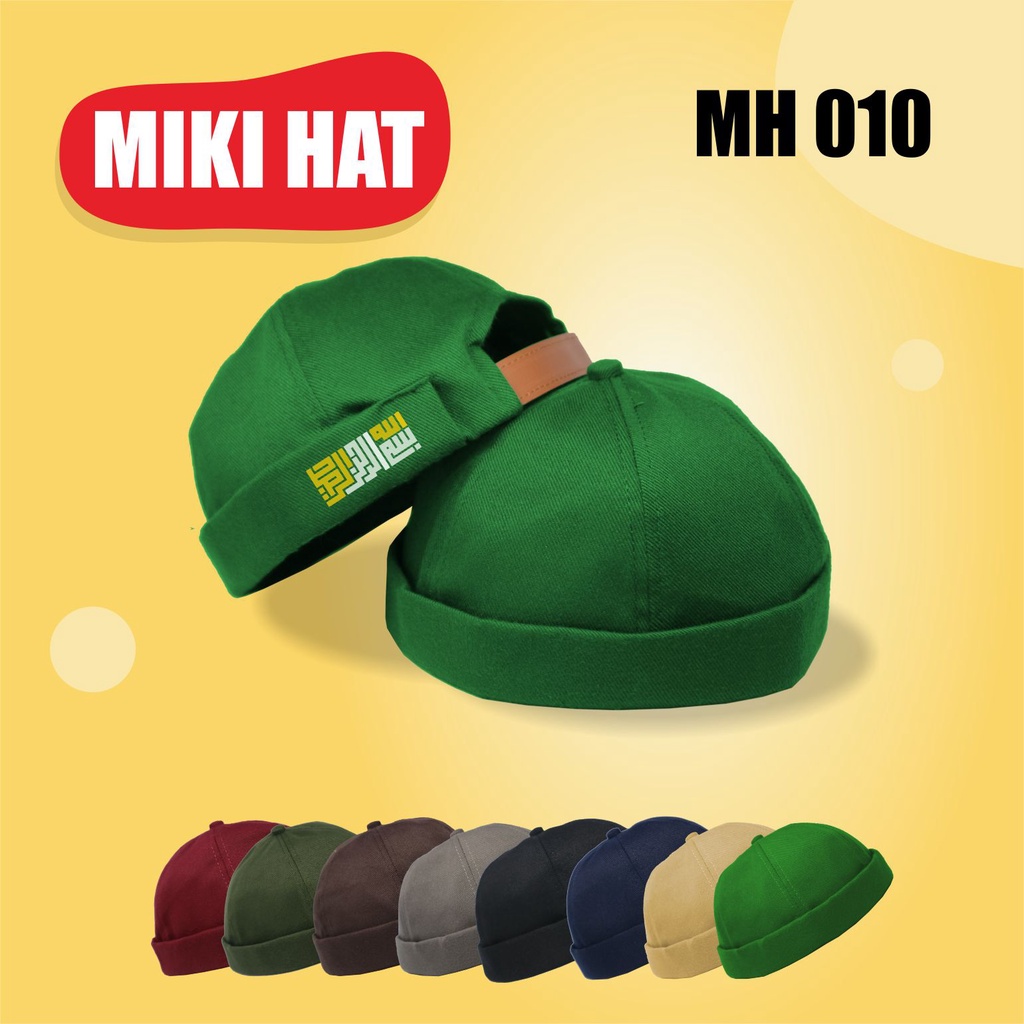 Jual Miki Hat Bismillah Kaligrafi Kufi Peci Mikihat Topi Brimless ...