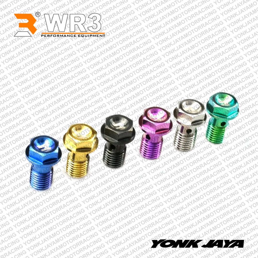 Jual BAUT CALIPER BANJO TITANIUM SINGLE WR3 DRAT KASAR M10 | Shopee Indonesia