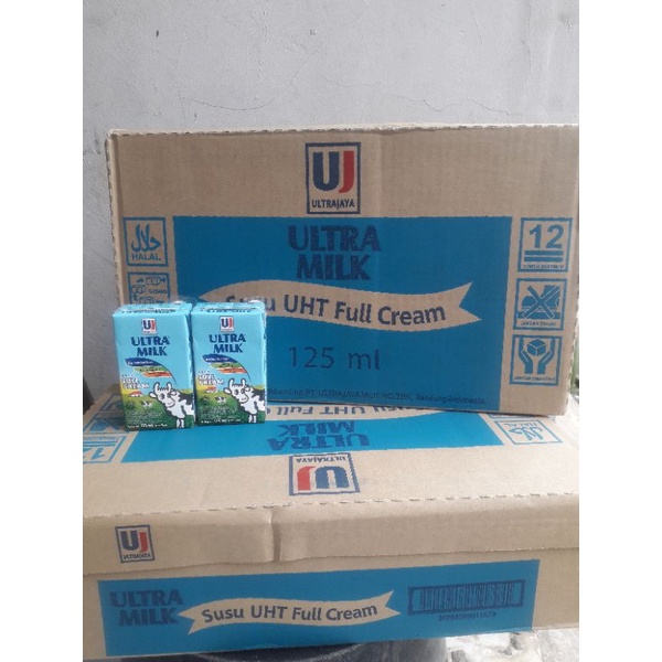 Jual susu ultra full cream 125 ml isi 40 pcs | Shopee Indonesia
