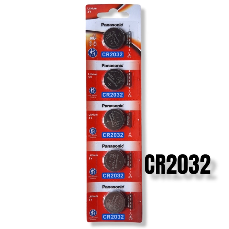 Jual BATERAI PANASONIC CR2032 ORIGINAL LITHIUM BATTERY 3V BATRAI CR 2032 | Shopee Indonesia