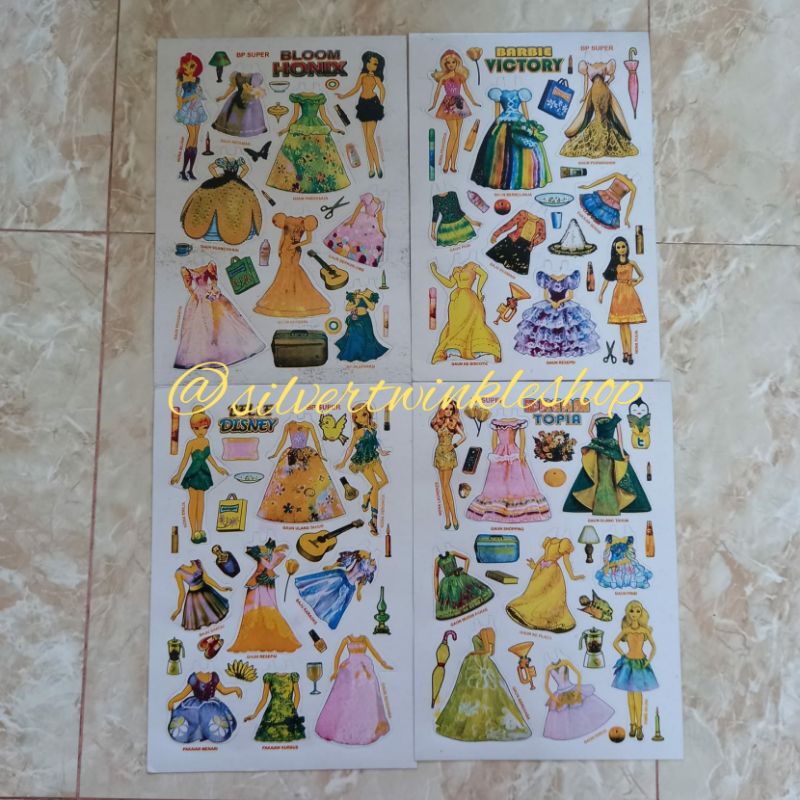 Jual Mainan edukasi anak bongkar pasang paperdoll bp boneka kertas ...