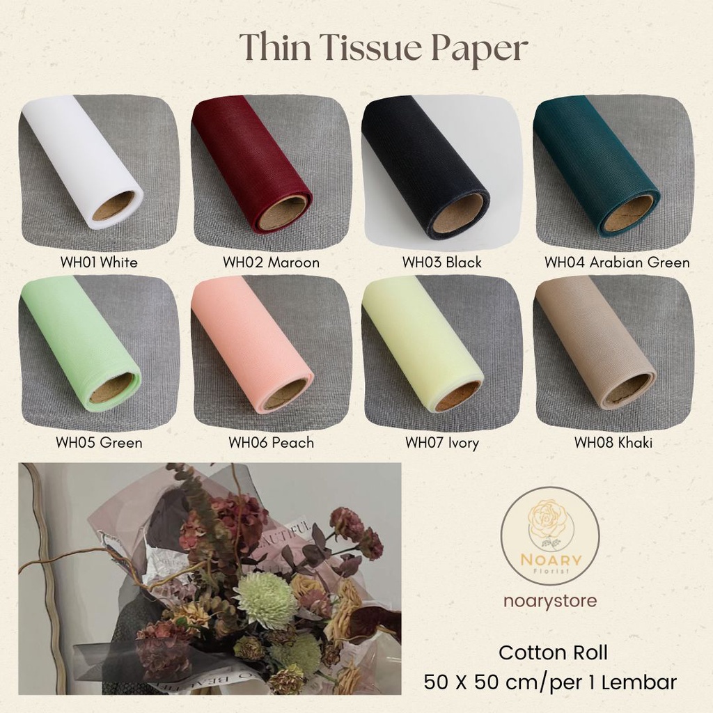 Jual Thin Tissue Paper / Cotton Roll / Kain Roll / Tissue Paper / Kain ...