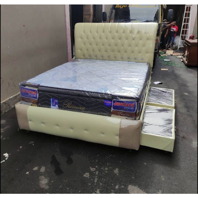 Jual Dipan new minimalis laci/dipan laci/dipan sandaran/tempat tidur ...