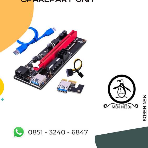 Jual USB 3.0 RISER PCI-E PCIE Express Riser Card 1x to 16x SATA 4 | Shopee Indonesia