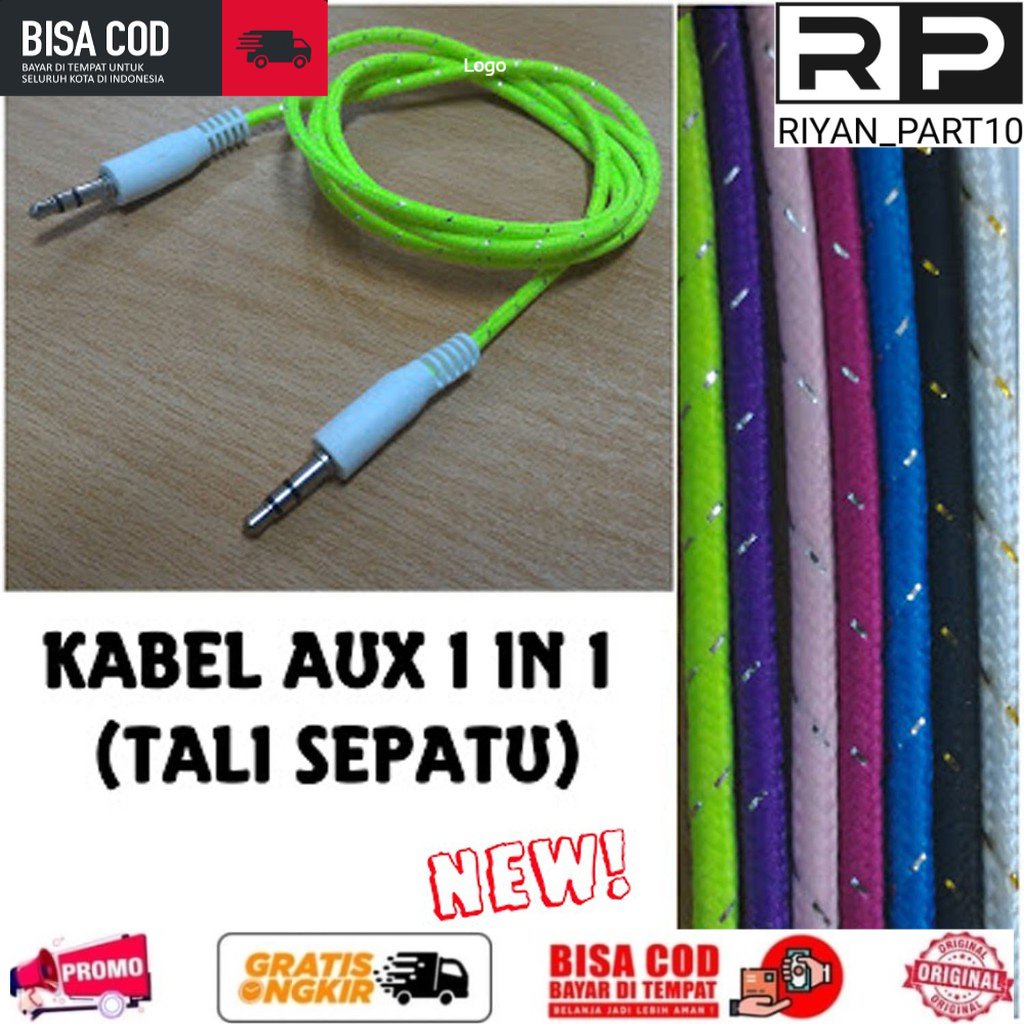 Jual KABEL AUDIO AUX 3.5 MM 1X1 KABEL STRIKA TALI SEPATU Cabel Cable | Shopee Indonesia