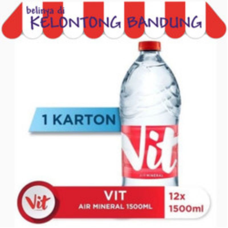 Jual Vit 1500 ml Air Minum Mineral Botol per dus box karton | Shopee ...