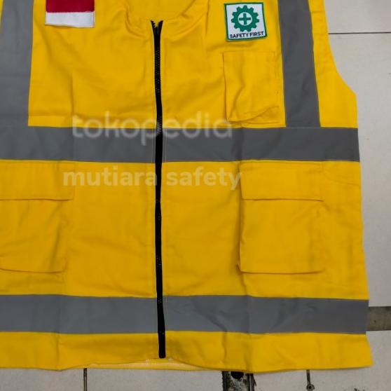 Jual Rompi drill rompi safety rompi proyek+logo k3+logo bendera - Merah ...