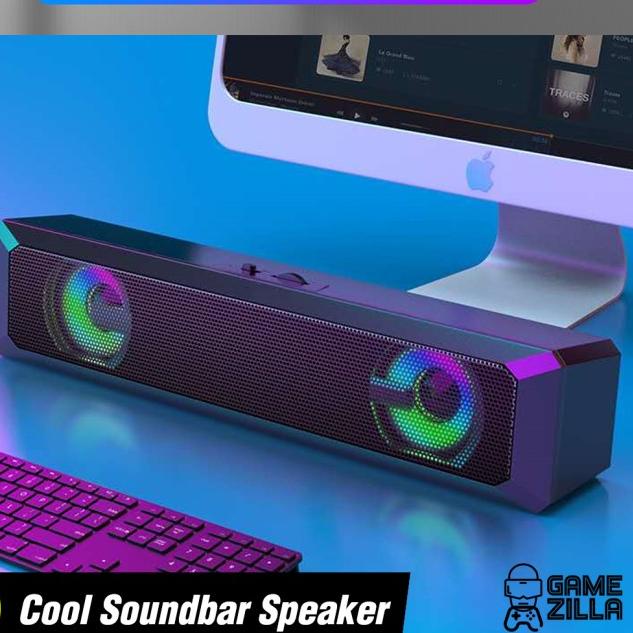 Jual Speaker USB Soundbar Mini Spiker PC Laptop Komputer Speker RGB ...