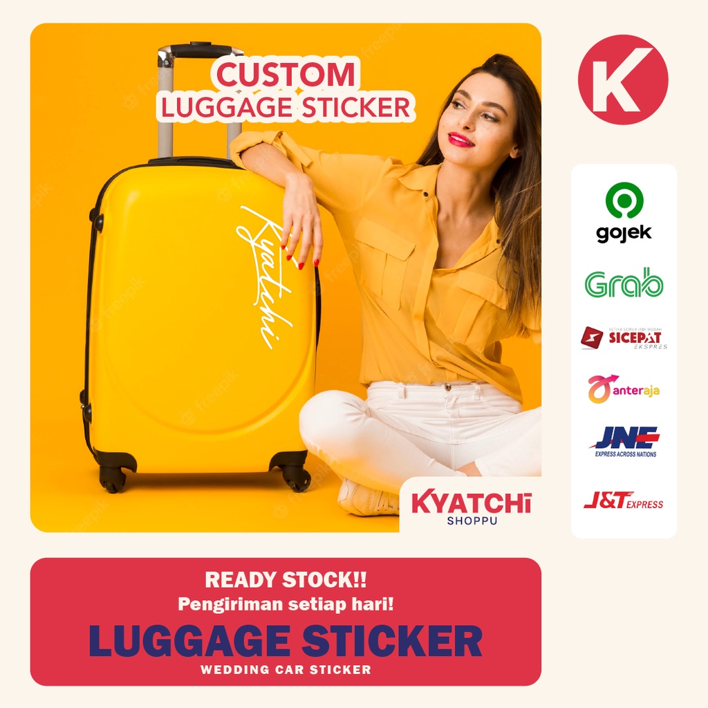Jual Koper Luggage Cutting Sticker Vinyl Oracal Custom Small | Shopee ...