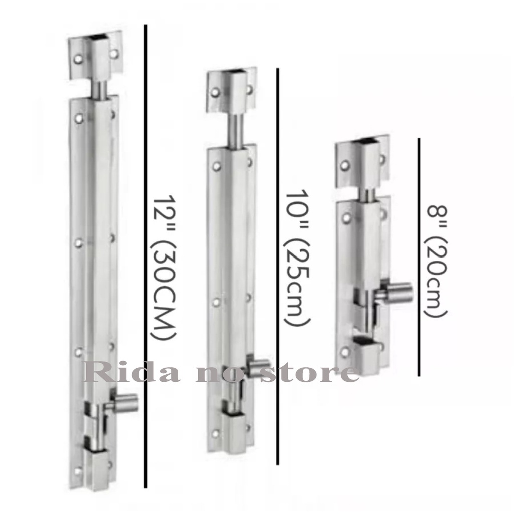 Jual Grendel Kunci Pintu Rumah Minimalis Panjang 12 inch 10 inch 8 inch ...