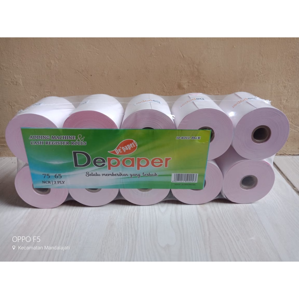 Jual KERTAS STRUK NCR 2 PLY 75X65X12MM MERK DPAPER | Shopee Indonesia