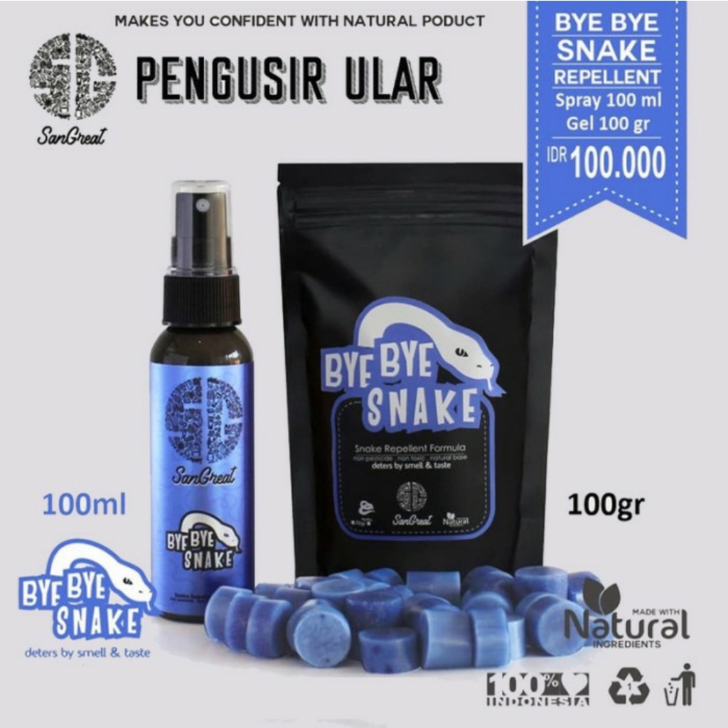 Jual Paket Bye Bye Snake Gel dan Spray - Pengusir Ular dan Mencegah ...