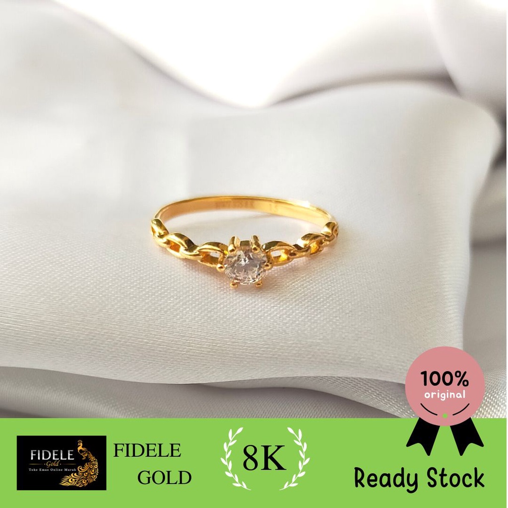 Jual Cincin Solitaire Geisha Cincin permata satu cincin soliter emas ...