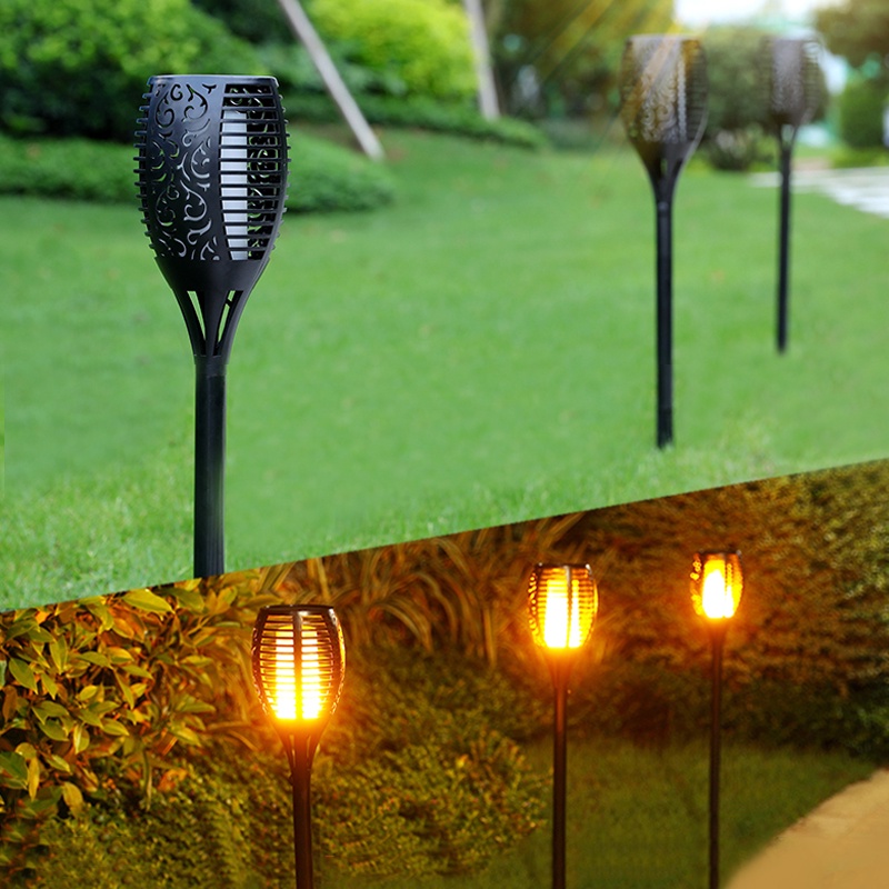 Jual LAMPU TAMAN OBOR LED SOLAR PANEL TENAGA MATAHARI | Shopee Indonesia