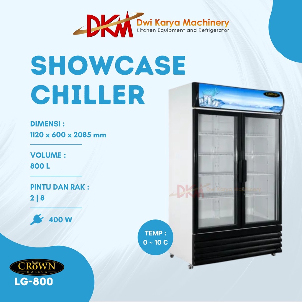 Jual Display Cooler Crown Horeca LG-800/Mesin Display Minuman Crown ...