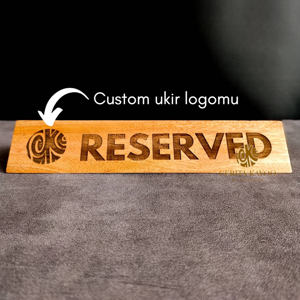 Jual Papan Reservasi Kayu | Gratis Ukir Logo | Papan Meja Reservasi ...