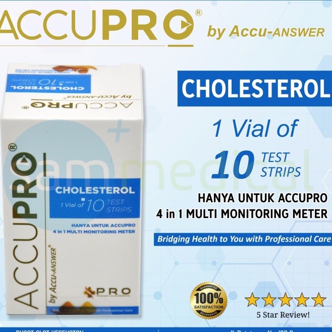 Jual AccuPro Strip Cholesterol isi 10 strip | Shopee Indonesia