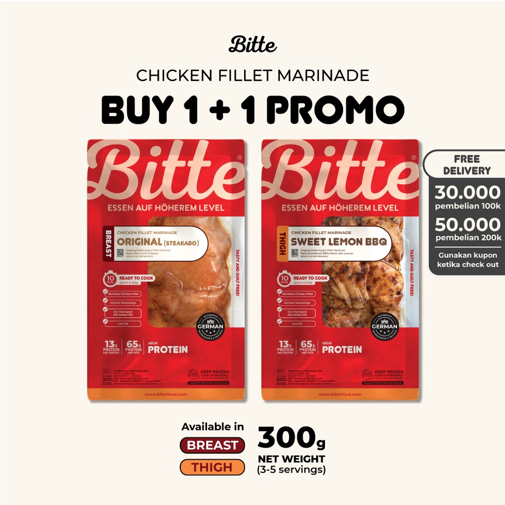 Jual Bitte Food BUY 1 + 1 Chicken Fillet Marinade / Ayam Filet Marinasi ...