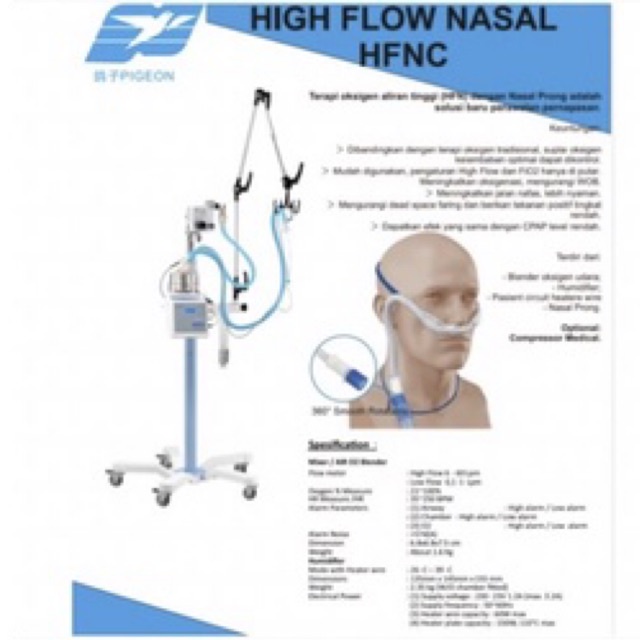 Jual HIGH FLOW NASAL CANULA PIGEON PN-3000 / HFNC PIGEON | Shopee Indonesia