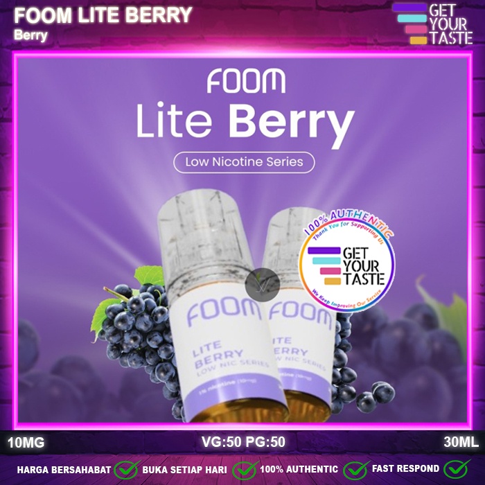 Jual Liquid Foom LITE Berry Fruity Salt Nic 30ML Pods Friendly by Foom ...