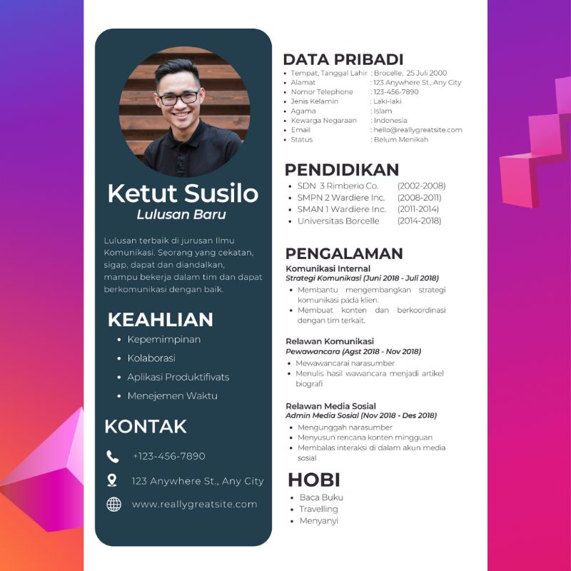 Jual Jasa Pembuatan CV / Curriculum Vitae | Desain CV | Lamaran Kerja - DESAIN TERPOPULER 2022 ...
