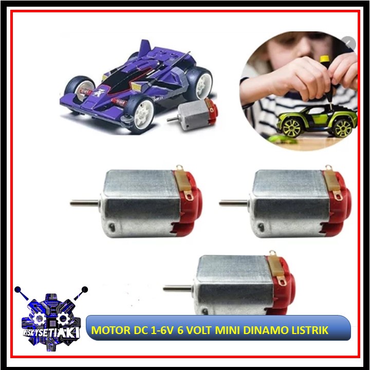 Jual MOTOR DC 1-6V 6 VOLT MINI DINAMO LISTRIK 3V 17000-18000RPM ...