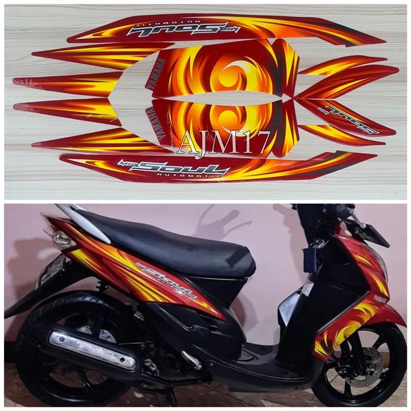 Jual STIKER STRIPING MIO SOUL 2007 MERAH | Shopee Indonesia
