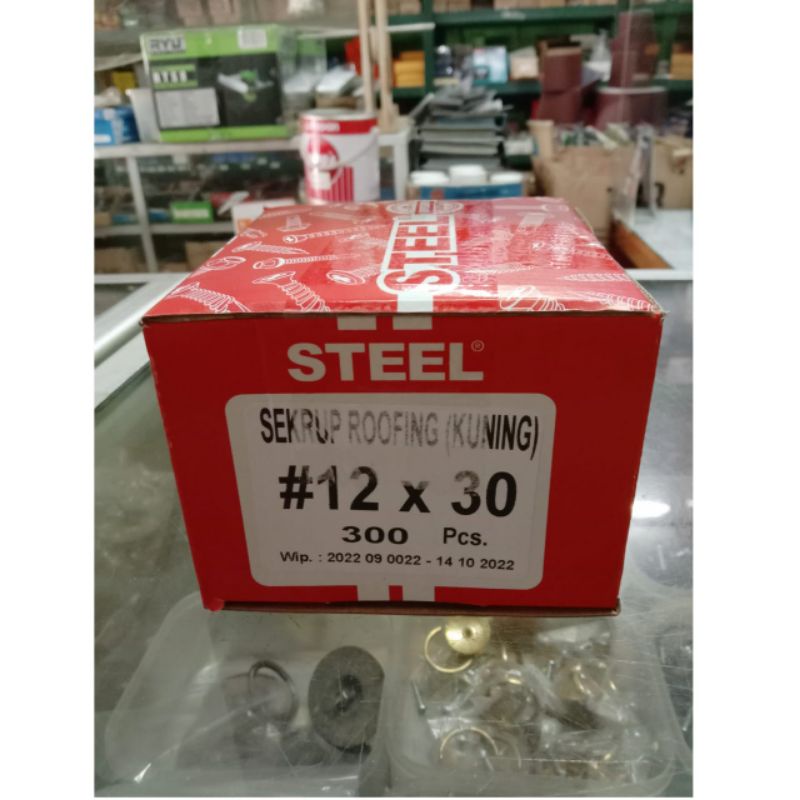 Jual baut roofing/baut spandek/baut baja ringan kuning 12x30 drilling L ...