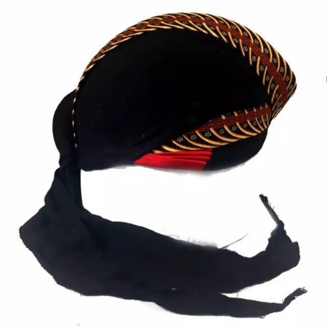 Jual Blangkon Jogja Kuncir Sliwir Motif Samurai Coklat ( Packing Dus ...
