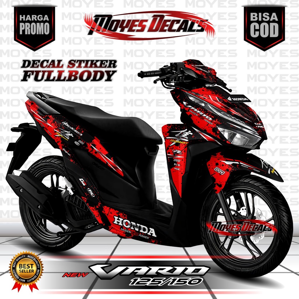 Jual Decal Sticker Vario 125/150 - Motif Hayabusa Warna Merah | Shopee ...