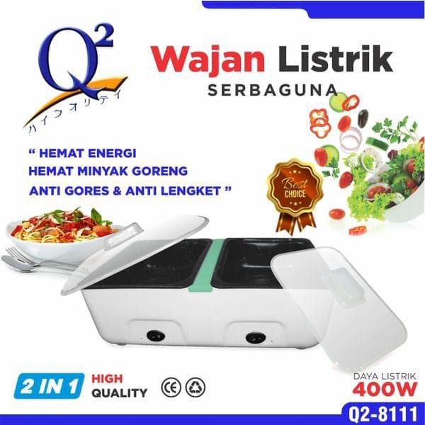 Jual Wajan Listrik Serbaguna Q2 8111 / Panci Listrik 2 Sisi / Wajan ...