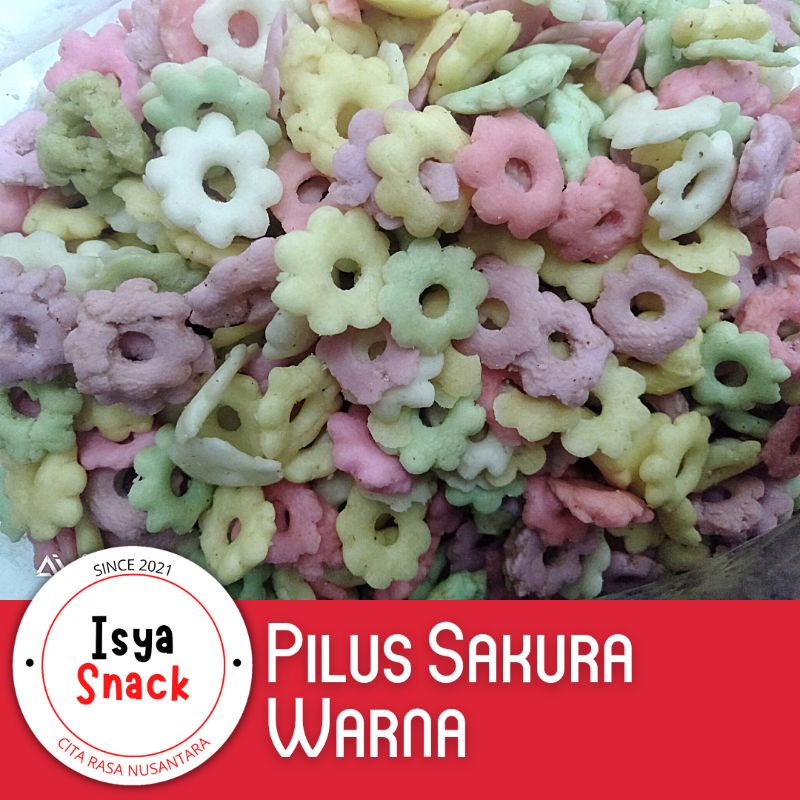 Jual Isya Snack- Pilus Sakura Warna 250gr | Shopee Indonesia