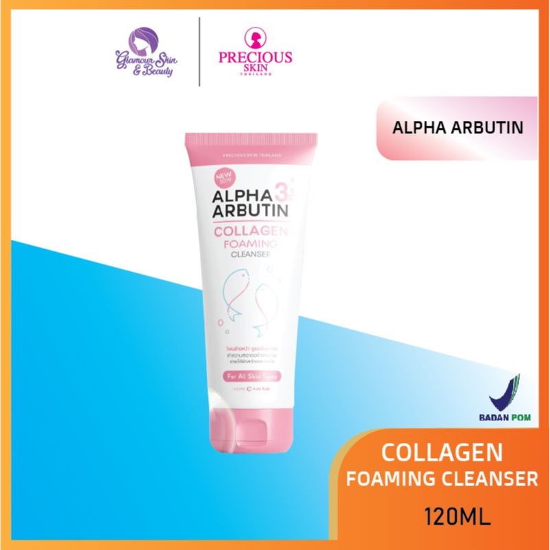 Jual Precious Skin Thailand Alpha Arbutin 3+++ Collagen Foaming Face Cleanser / Sabun Wajah ...