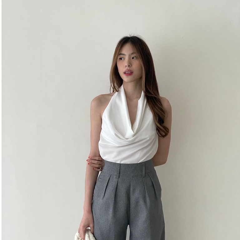 Jual Sava Satin Top —— Ocha Wear | Atasan Halter Wanita | Tanktop ...