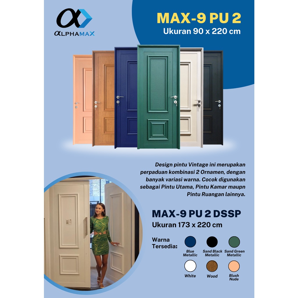 Jual ALPHAMAX Max 9-PU2 Pintu Rumah Pintu Depan Pintu Utama Pintu Kamar ...