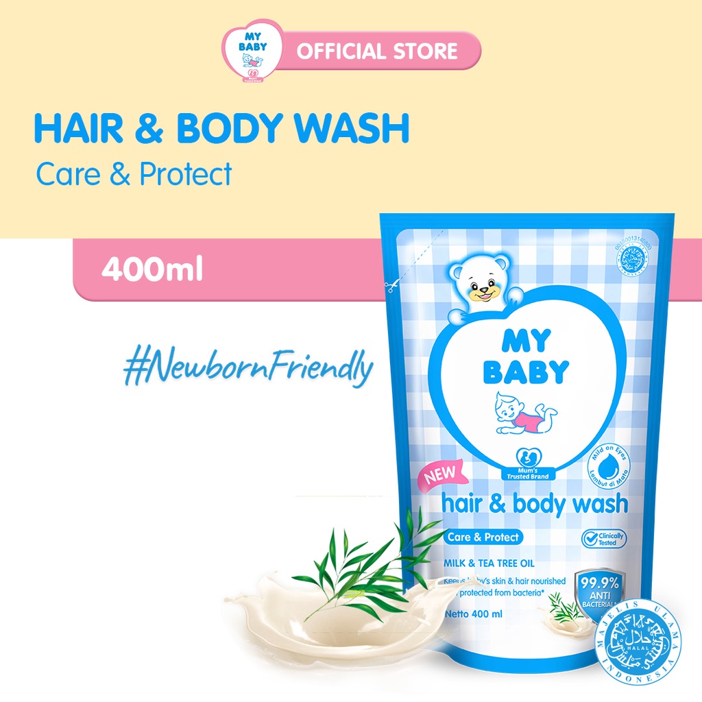 Jual MY BABY Hair & Body Wash Care and Protect Refill 400 mL - Exp: 09. ...
