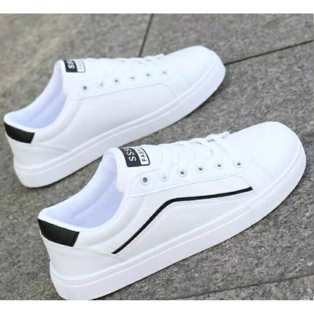 Jual Sepatu sneakers pria putih casual import terbaru | Shopee Indonesia