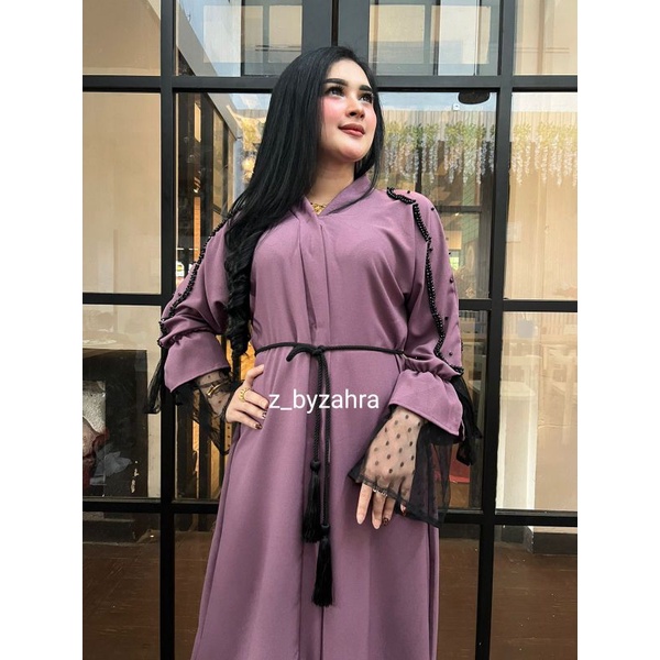 Jual abaya tile crystal/ abaya mewah/ abaya kekinian byzahra | Shopee ...