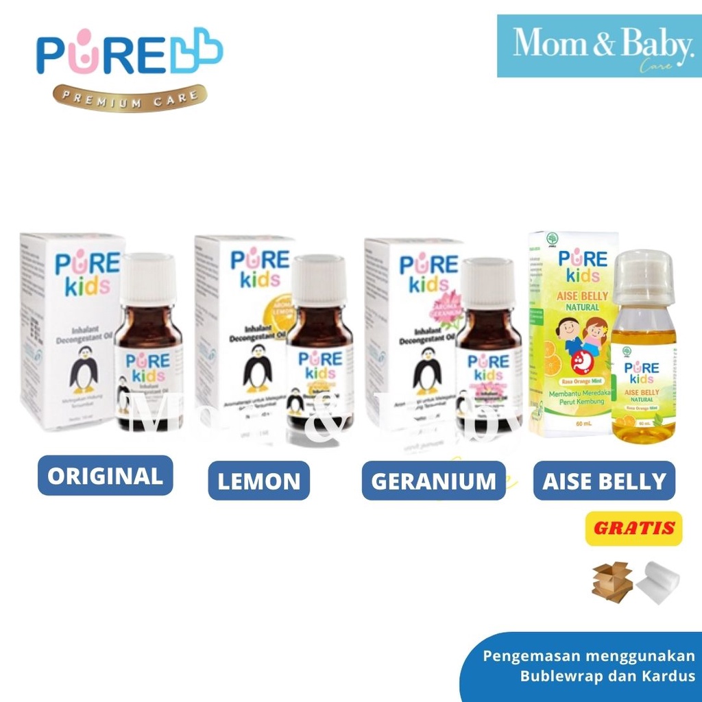 Jual Pure Kids Baby Inhalant Decongestant Oil / AISE BELLY NATURAL Obat ...