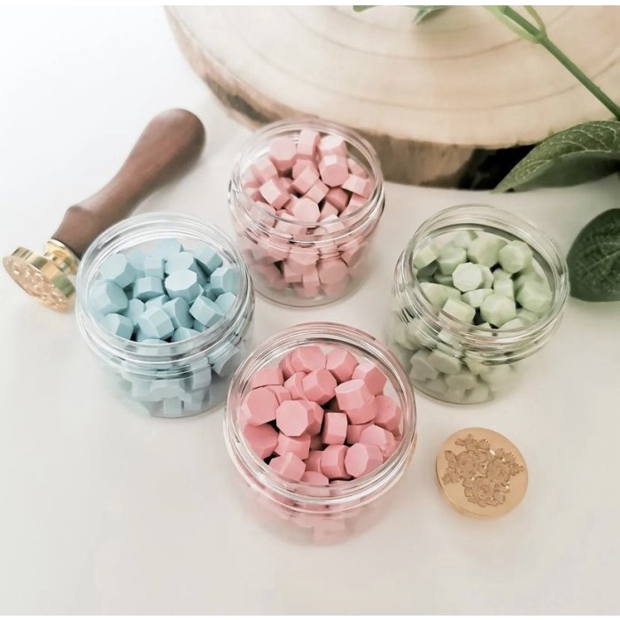 Jual 190 Beads Octagon In Jar Wax Seal Beads Pilihan Warna Swipe Ke