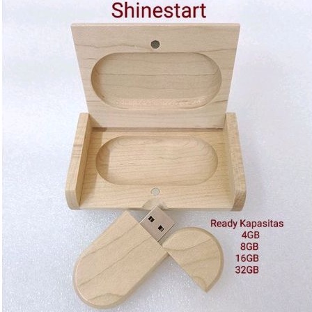 Jual Flashdisk kayu oval tutup magnet +box realkapasitas | Shopee Indonesia