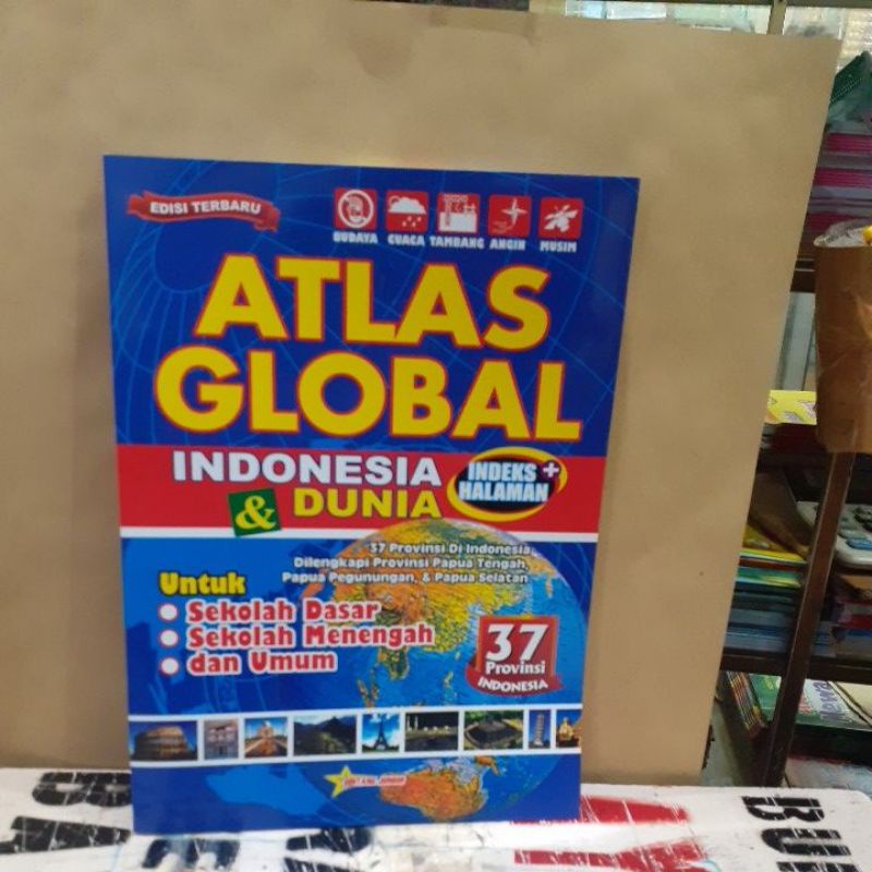 Jual Buku pelajaran Atlas Global indonesia dunia indeks+halaman 37 ...
