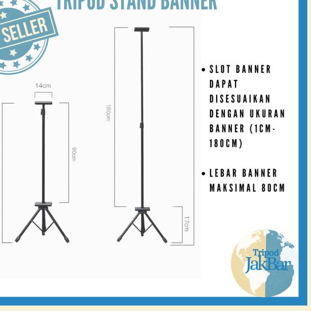 Jual TRIPOD BANNER / TIANG BANNER POSTER / STAND FRAME BANNER - Hitam ...
